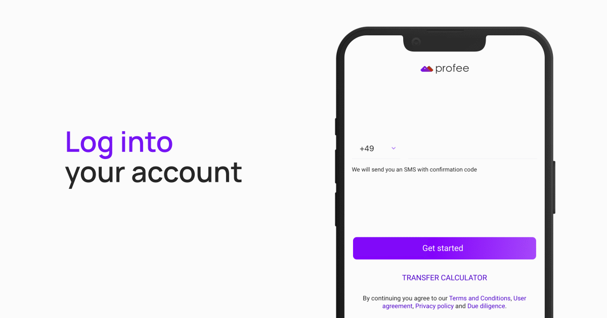 How to send money via Profee mobile app | Profee.com